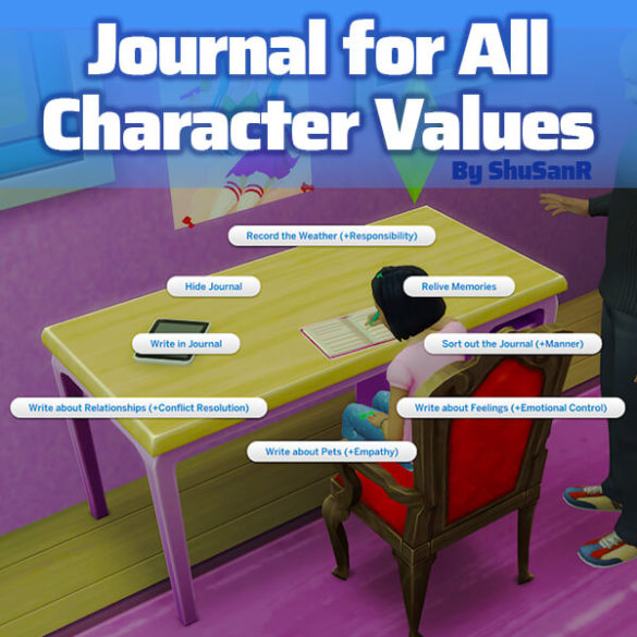 Sims 4 5 New Write in Journal Interacions - Best Sims Mods