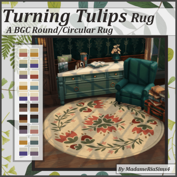 Sims 4 turning tulips round rug - Best Sims Mods