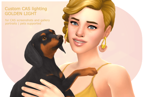Sims 4 cas lighting golden light for ts4 - Best Sims Mods