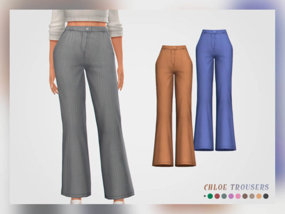 Sims 4 Chloe Trousers by pixelette - Best Sims Mods