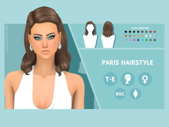 Sims 4 Paris Hairstyle by simcelebrity00 - Best Sims Mods