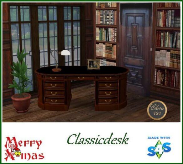 Sims 4 Classic desk at All 4 Sims - Best Sims Mods