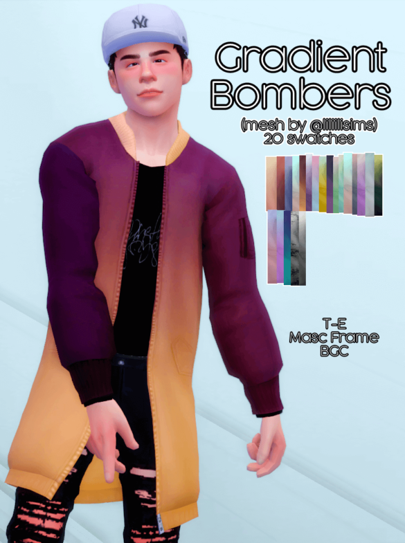 Sims 4 gradient bombers mesh by liliili sims bgctop - Best Sims Mods