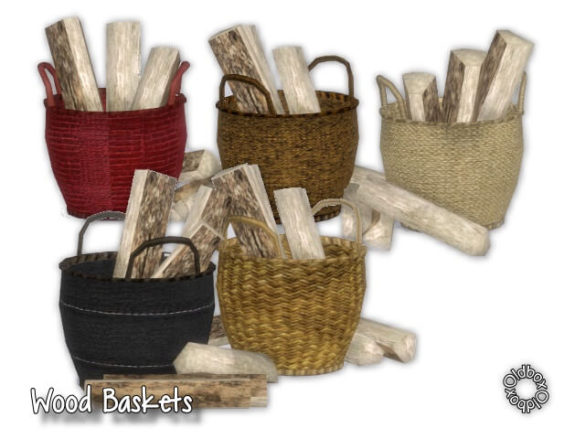 Sims 4 Wood Basket by Oldbox at All 4 Sims - Best Sims Mods