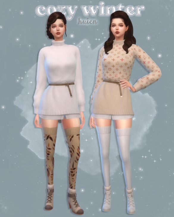 The Sims 4 a set of winter fashion - Best Sims Mods