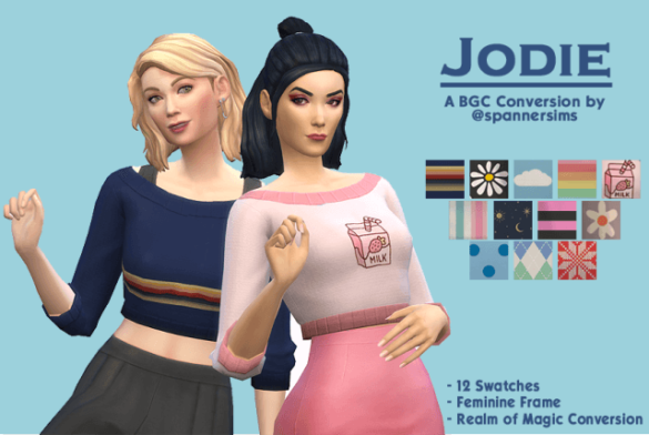 The Sims 4 Jodie Sweater recolor - Best Sims Mods