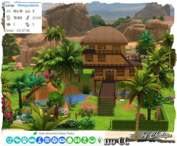 The Sims 4 Palm house by Chalipo at All 4 Sims - Best Sims Mods