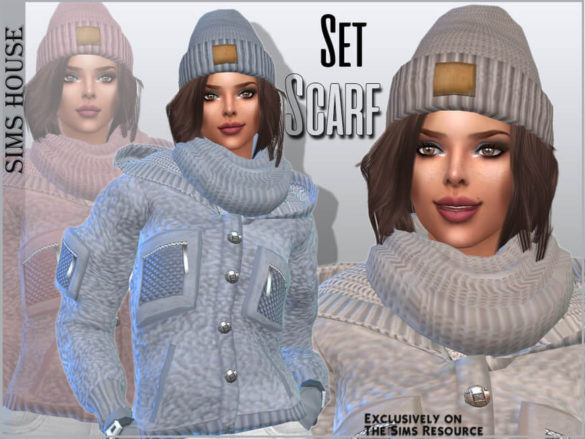 The Sims 4 Set Scarf by Sims House - Best Sims Mods