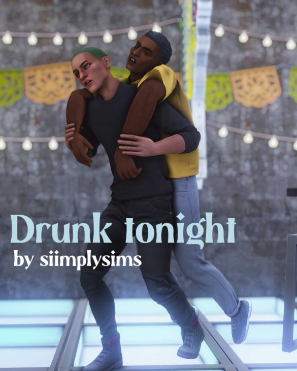 The Sims 4 siimplysims drunk tonight poses - Best Sims Mods