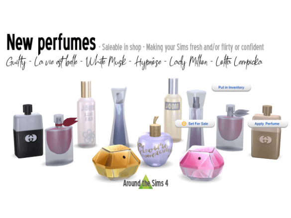 Around the | New (functional) perfumes - Best Sims Mods