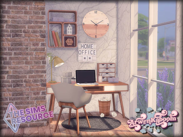 The Sims 4 Brighterie Study by ArwenKaboom - Best Sims Mods
