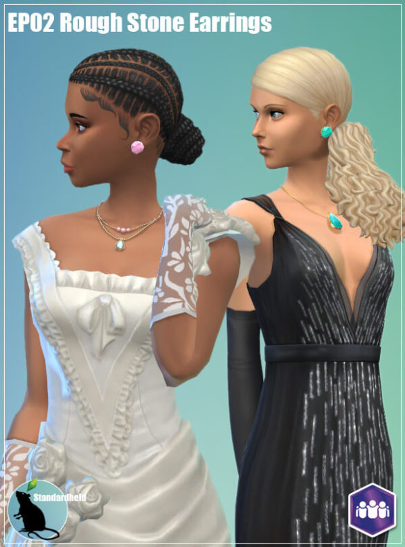 The Sims 4 EP02 Rough Stone Earrings at Standardheld - Best Sims Mods