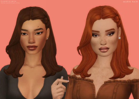 The Sims 4 MARIE HAIR at Candy Sims 4 - Best Sims Mods