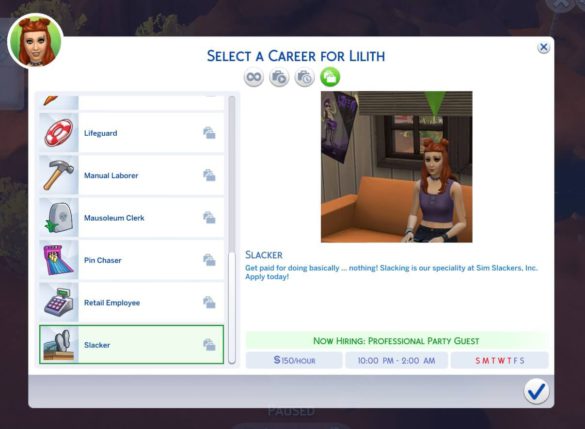 The Sims 4 Slacker (Part-Time) Career - Best Sims Mods