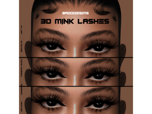 The Sims 4 3D MINK LASHES L1 by BADDDIESIMS - Best Sims Mods