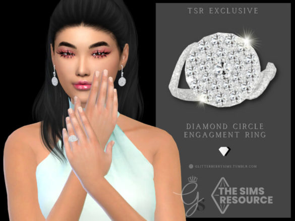 Diamond Circle Ring by Glitterberryfly - Best Sims Mods