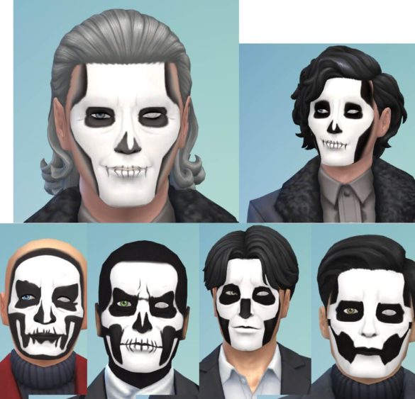 The Sims 4 Ghost Face paint - Best Sims Mods