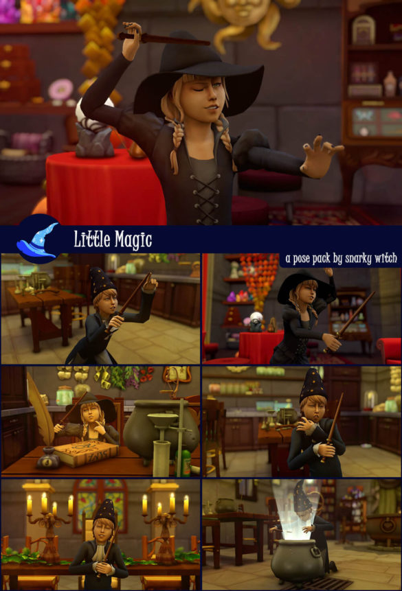 The Sims 4 little magic pose pack - Best Sims Mods