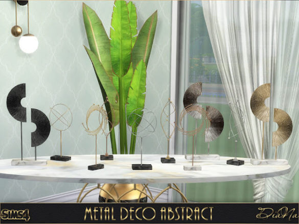 The Sims 4 Metal Deco Abstract at DiaNa Sims 4 - Best Sims Mods