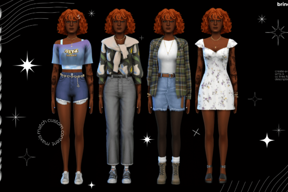 The Sims 4 plus size party lookbook - Best Sims Mods