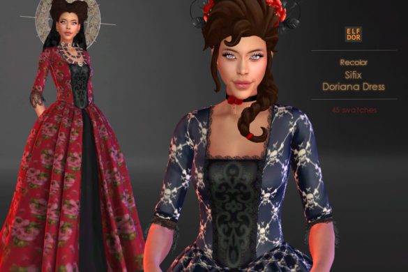 Sims 4 Natalia Slit Dress - Best Sims Mods