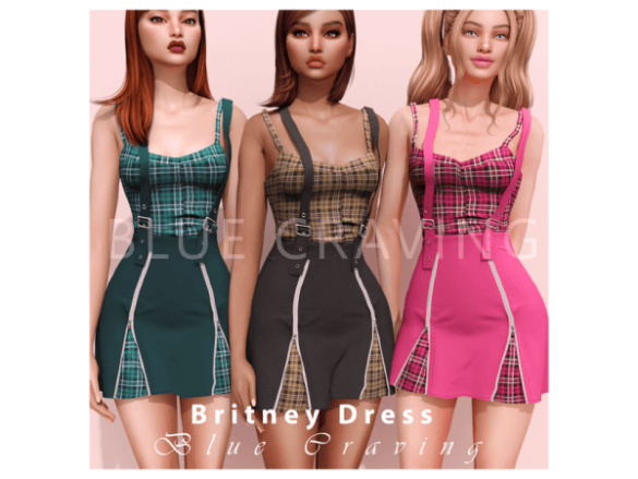 Blue Craving - Britney Dress - Best Sims Mods