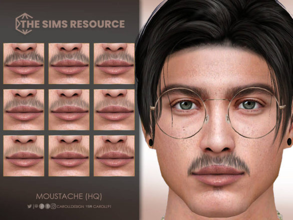 Moustache (HQ) sims 4 - Best Sims Mods