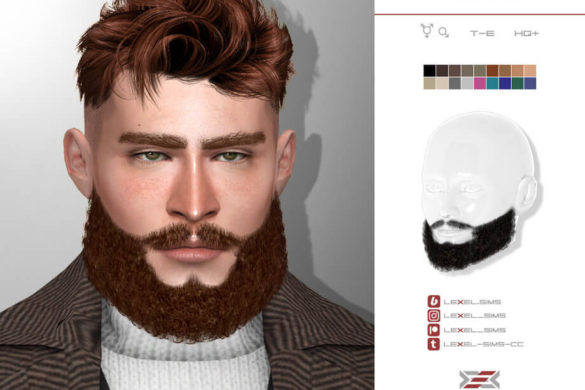 Moustache (HQ) sims 4 - Best Sims Mods