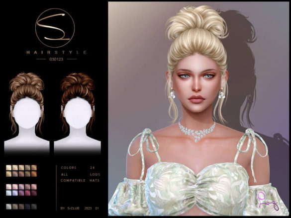 Updo hairstyle (030123 Liz) - Best Sims Mods