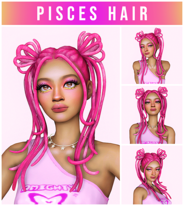 Pisces Hair zodiac sign - Best Sims Mods