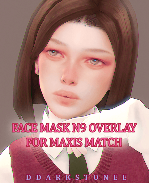 FACE MASK N9 OVERLAY FOR MAXIS MATCH - Best Sims Mods