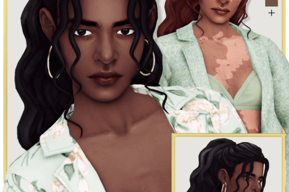 Amber hair set - Best Sims Mods