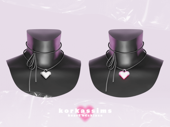 heart necklace - Best Sims Mods