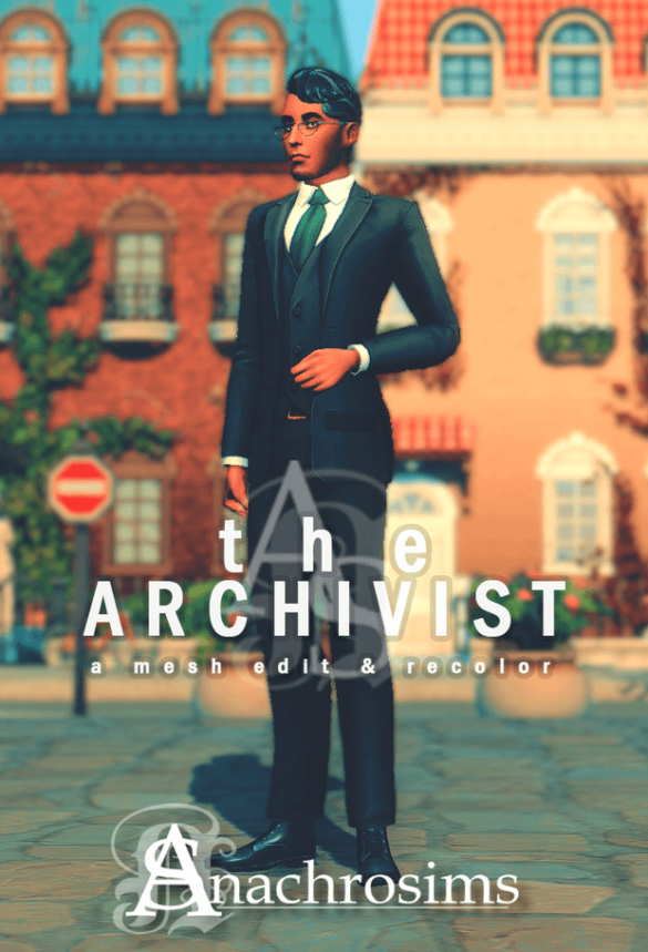 THE ARCHIVIST: Masc Suit Mesh - Best Sims Mods