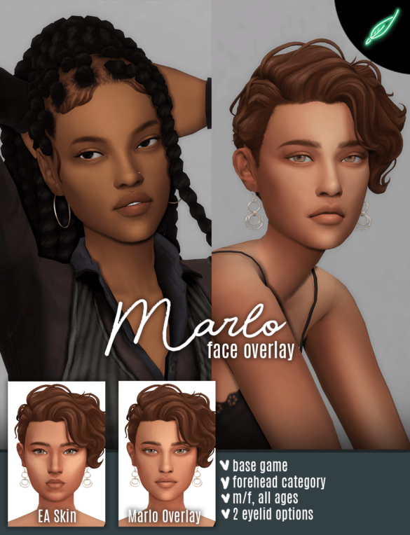 marlo face overlay skin detail - Best Sims Mods