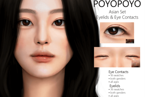 3D eyelashes ☆*:｡Part 5 by Miiko - Best Sims Mods