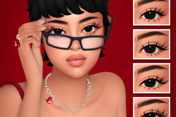 3D eyelashes ☆*:｡Part 5 by Miiko - Best Sims Mods